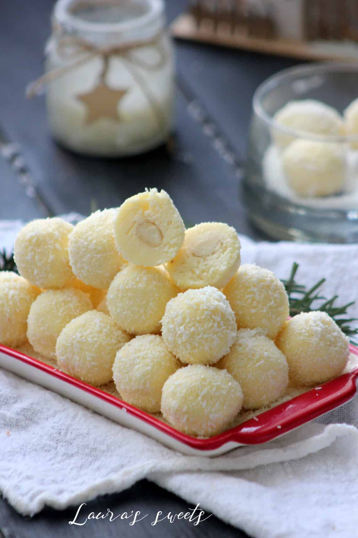 Bomboane Raffaello cu Green Sugar - LauraSweets.ro